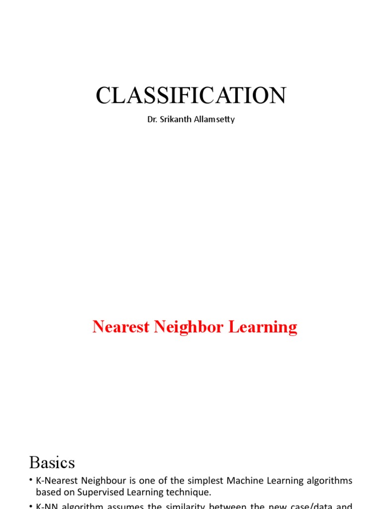 w5 Classification | PDF | Cross Validation (Statistics) | Pattern Recognition