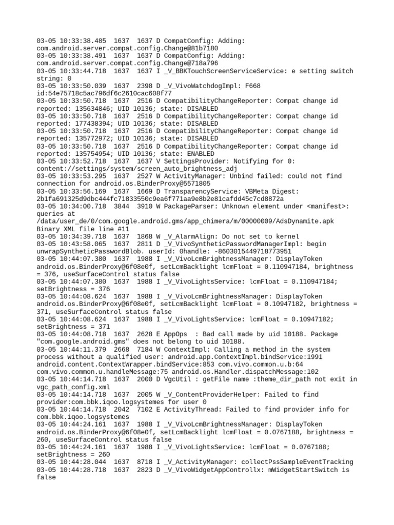 Log | PDF | Operating System Technology | Computing