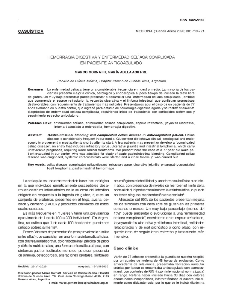 Lectura Complementaria 2 | Descargar gratis PDF | Enfermedad celíaca | Diarrea