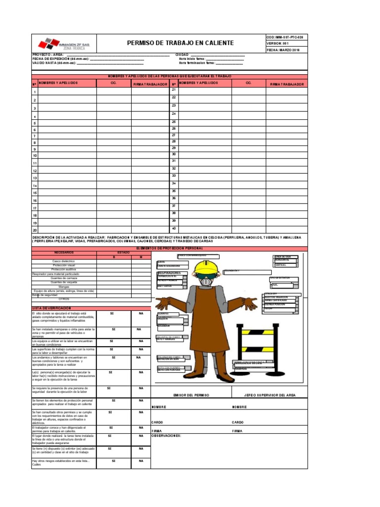 026-Permiso para Trabajos en Caliente | PDF
