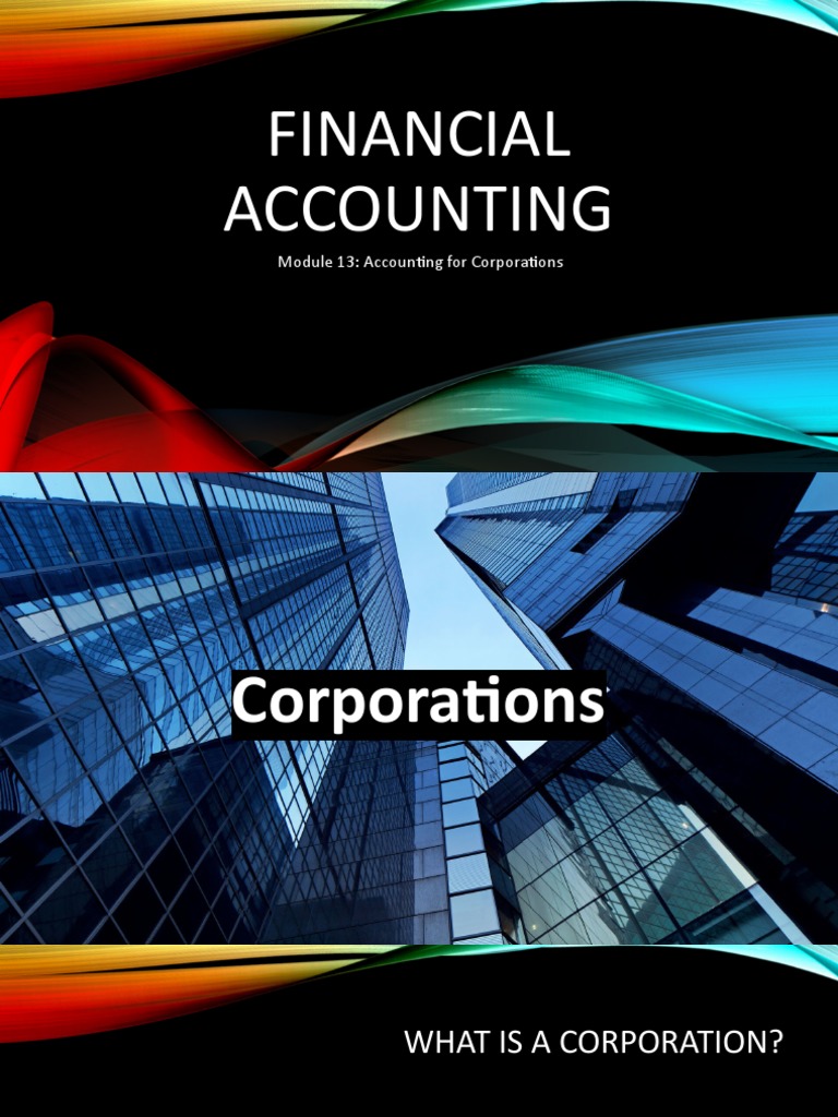 Accounting For Corporation Final | PDF | Dividend | Stocks