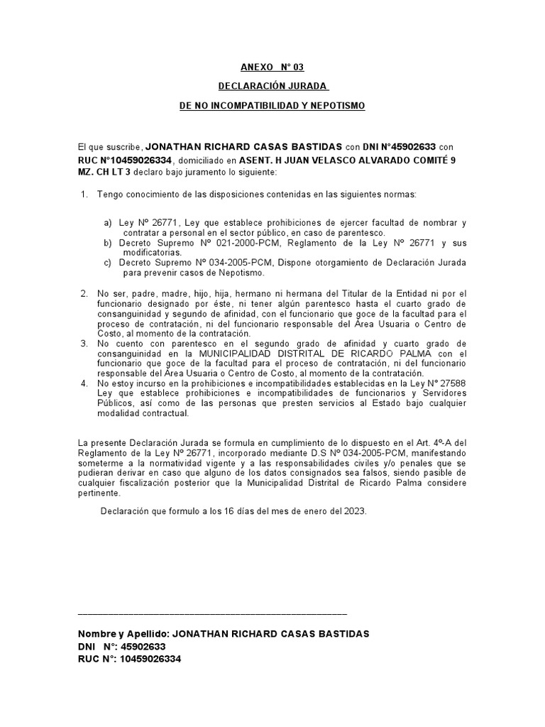 Jonathan Richard Casas Bastidas | PDF | Gobierno | Justicia