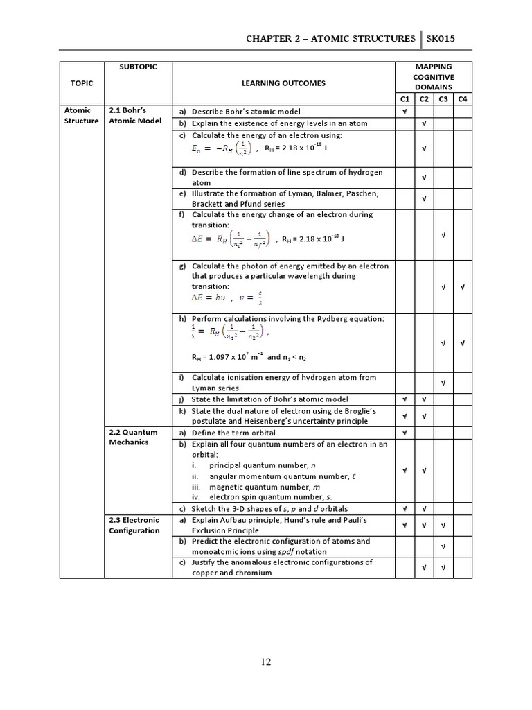 2 - Atomic Structures | PDF | Electron Configuration | Atomic Orbital