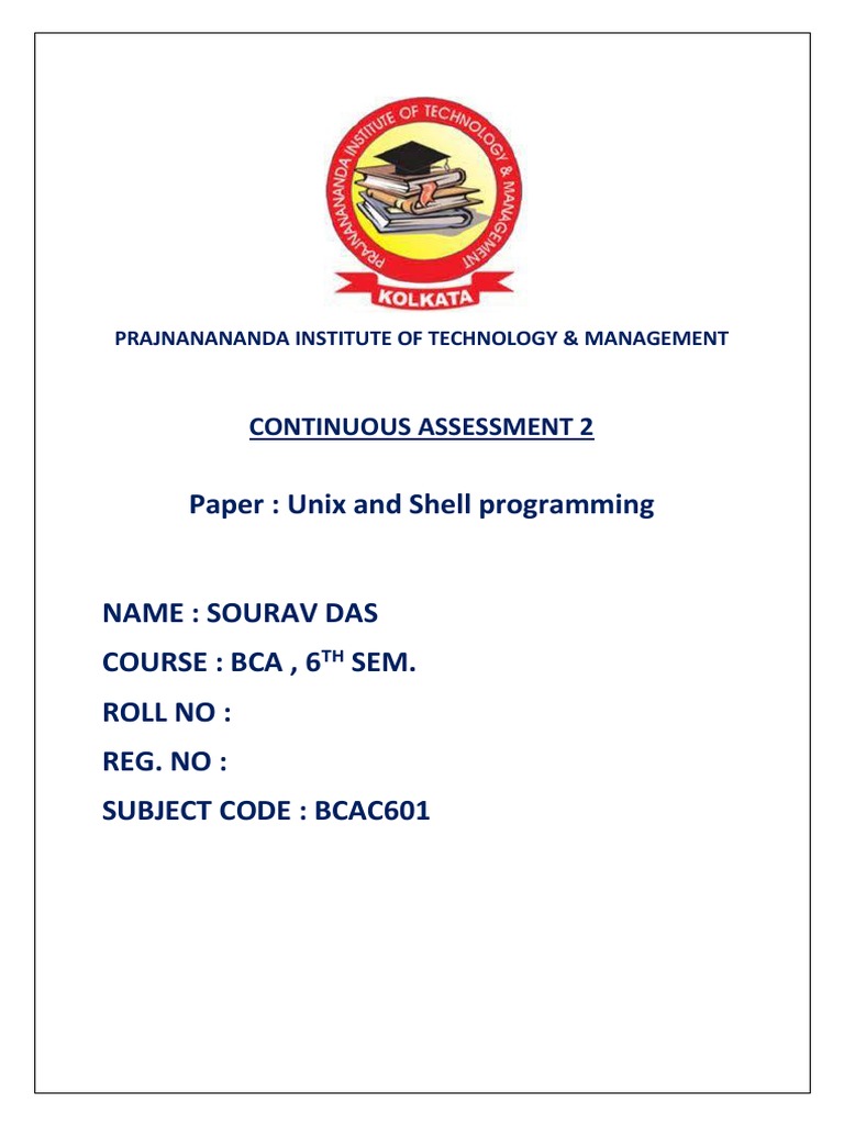 Sourav Das - UNIX | PDF