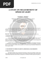 History of Light Speed Measurement | PDF | Speed Of Light | Speed