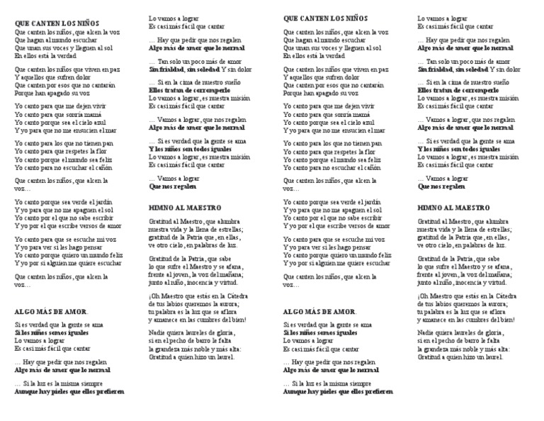 Que Canten Los Niños | PDF | Amor