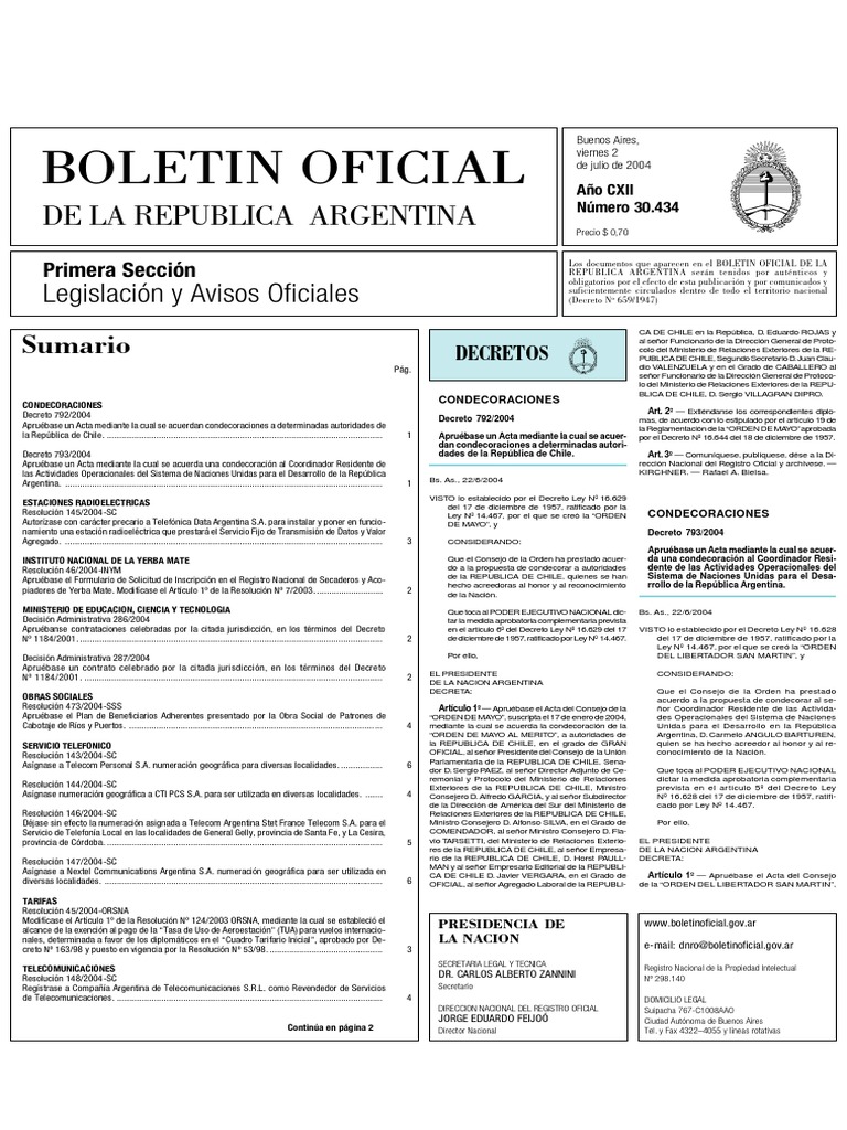 Boletin 1475 | PDF | Chile | Argentina