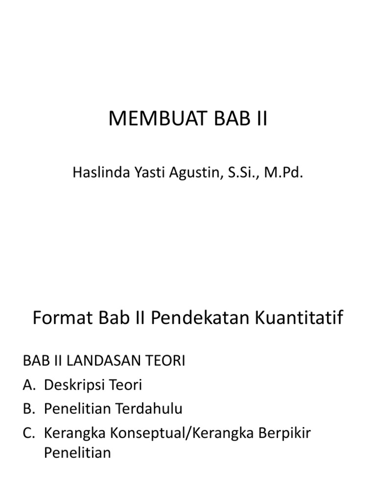 Membuat Bab Ii | PDF