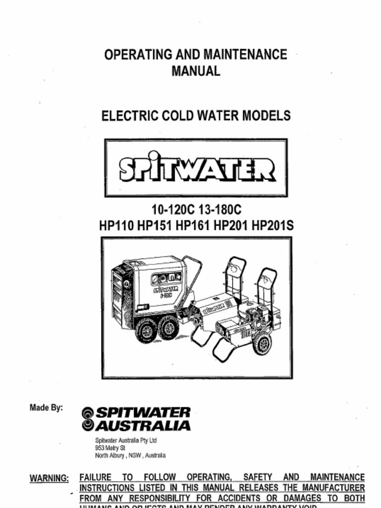 HP 120 Spitwater Parts. | PDF