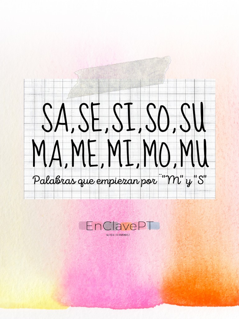 Palabras con M y S para Preescolar | PDF