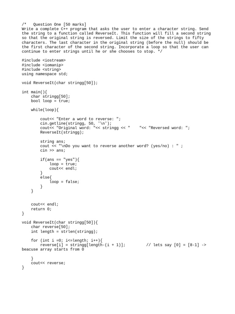 Reverse String On C Pdf 