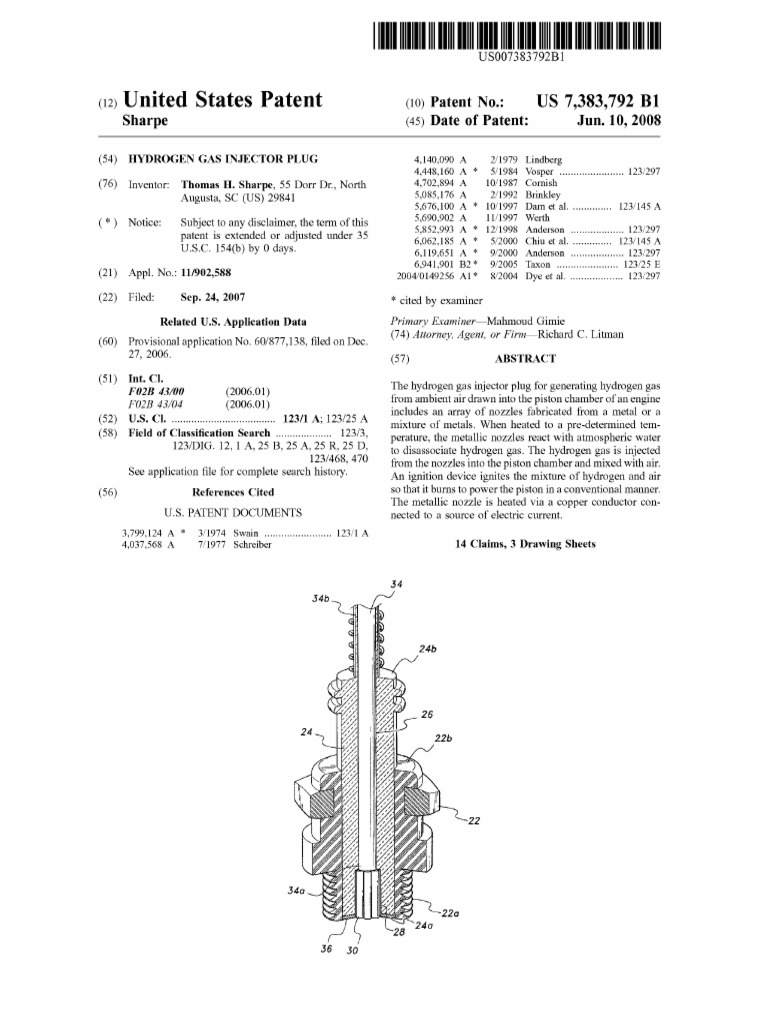 Hydrogen Gas Injector Plug Generates Fuel from Atmospheric Water | PDF ...