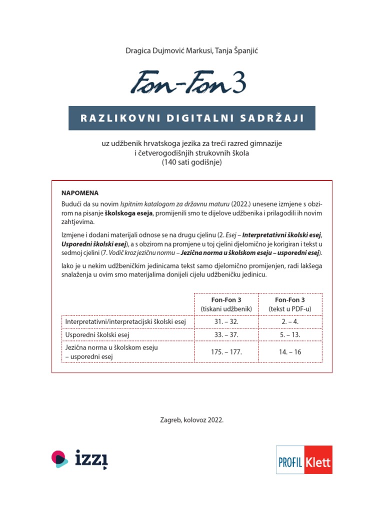 Fon-Fon 3, Interpretacijski I Usporedni Esej | PDF