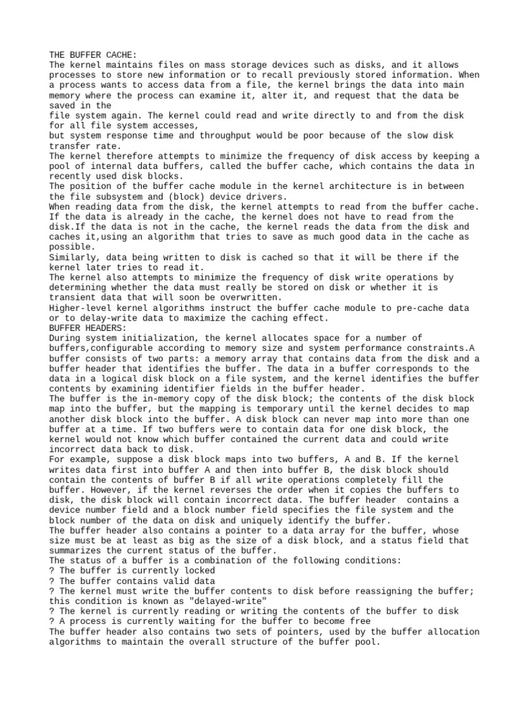 Os 5sem | PDF | Cache (Computing) | Data Buffer Os 5sem | PDF | Cache (Computing) | Data Buffer