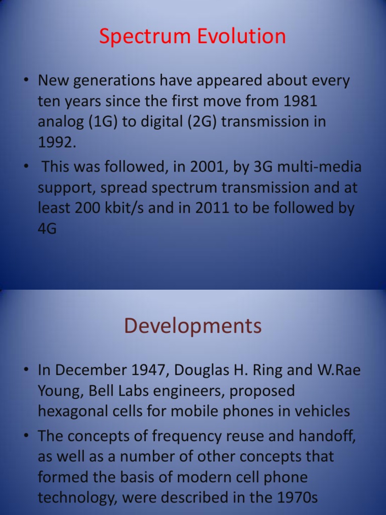 Spectrum Evolution | Download Free PDF | 3 G | 4 G