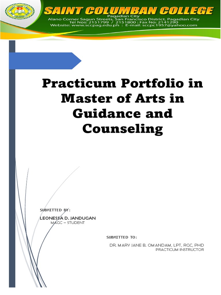 Portfolio in Practicum - JANDUGAN | PDF