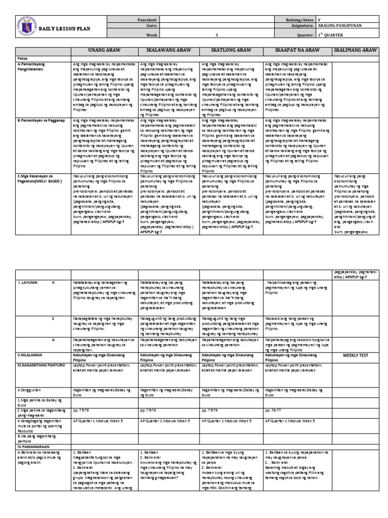 AP5 DLP Q1 Week5 | PDF