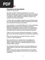 Introduction To Journalism Notes | PDF | Journalism | News