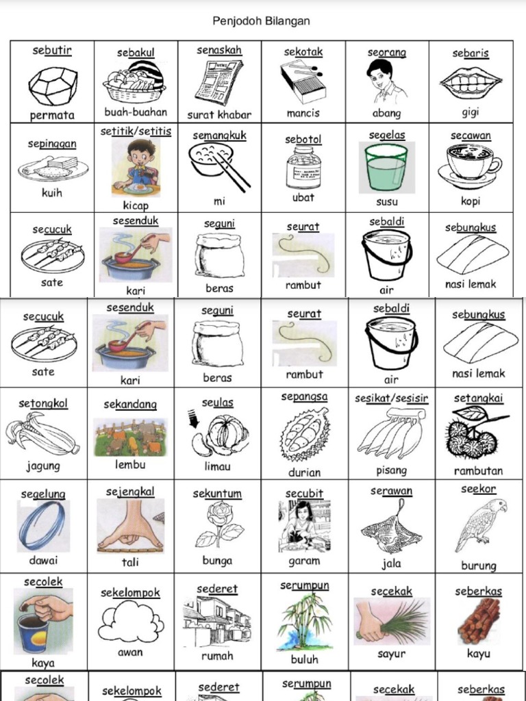 Penjodoh Bilangan Bergambar | PDF