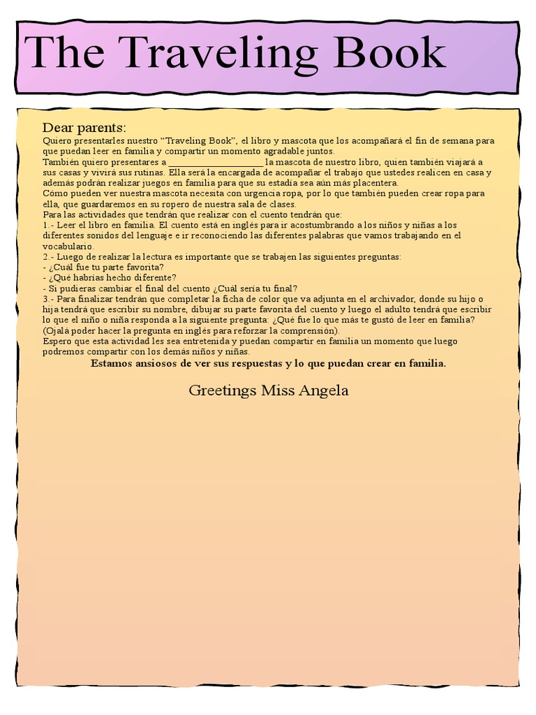 The Traveling Book Instructions | PDF