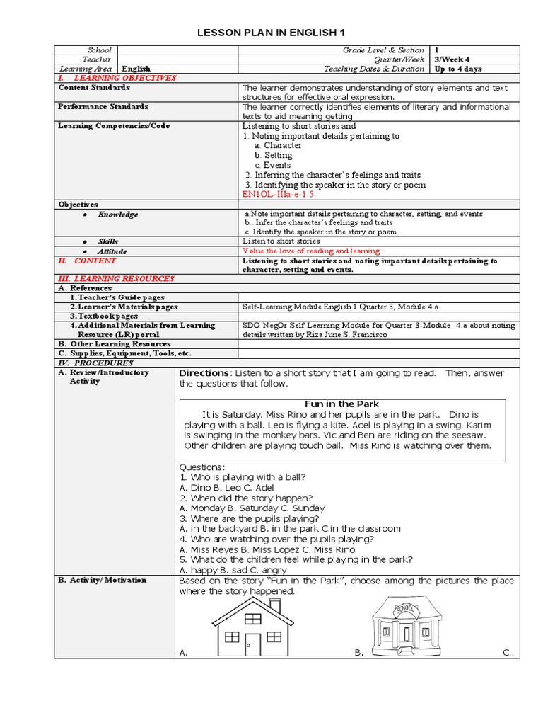 Module 4 - Quarter 3 - English 1 | PDF | Learning | Teachers
