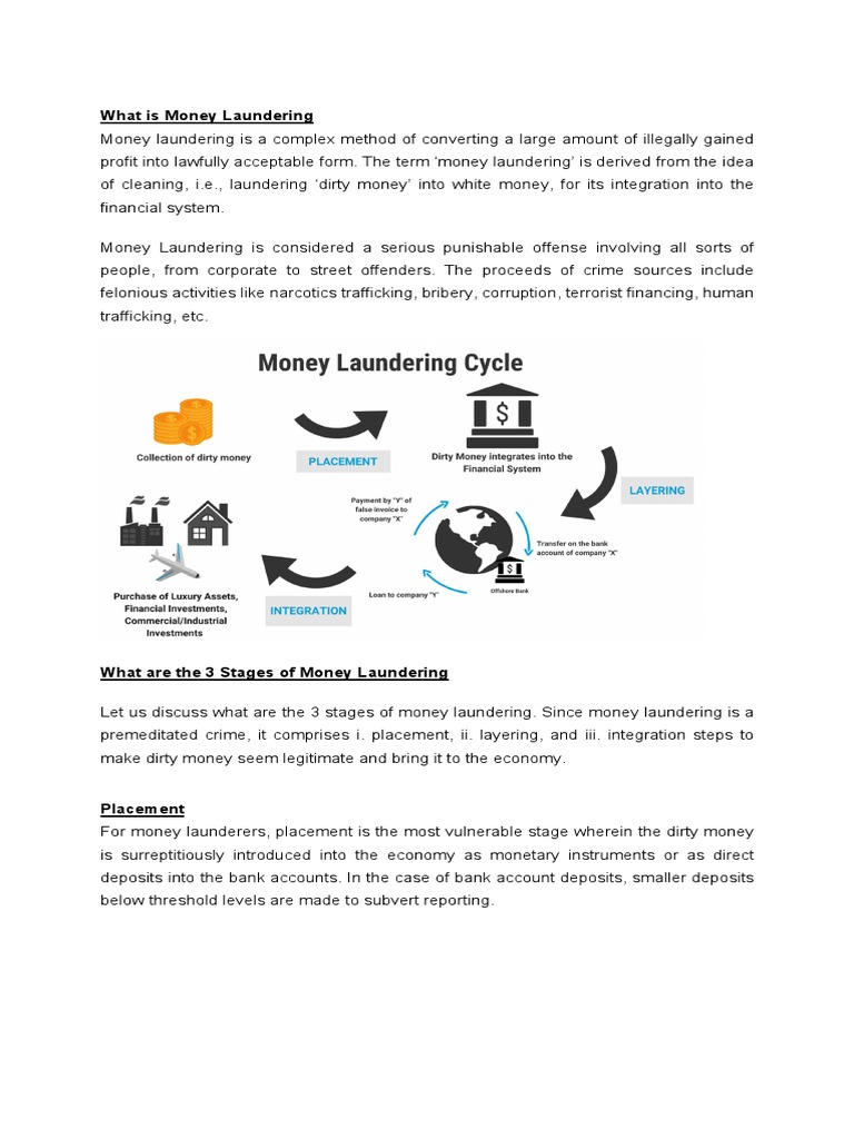 Stages of Money Laundering | PDF | Money Laundering | Money