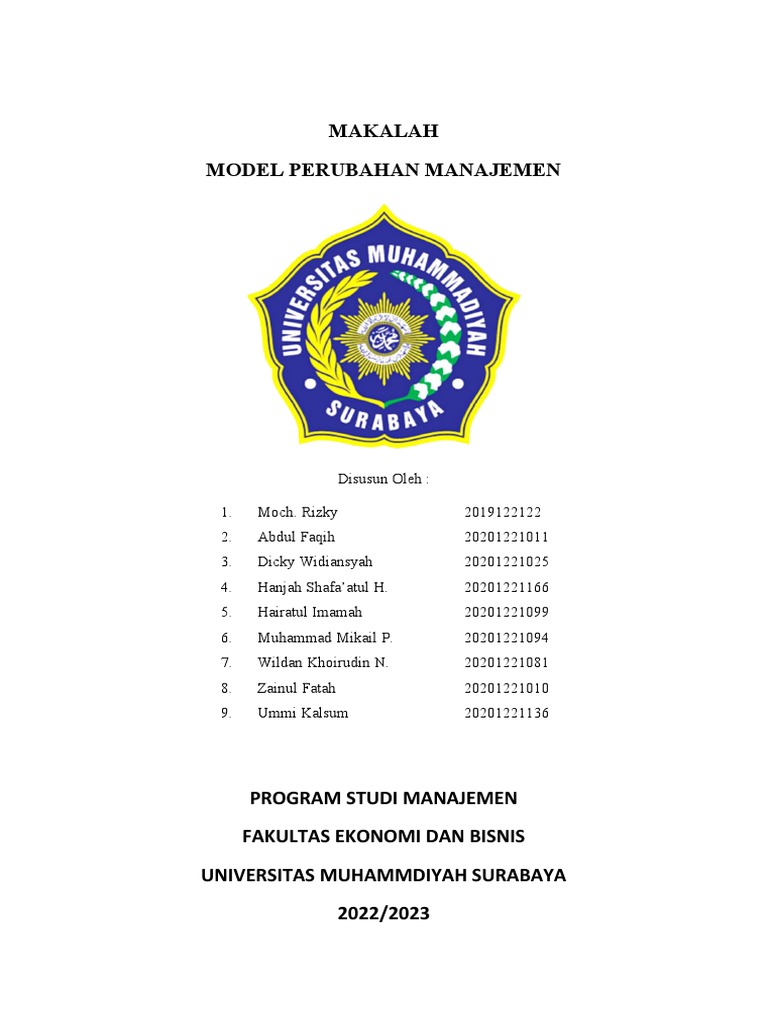 Model Manajemen Perubahan Organisasi | PDF