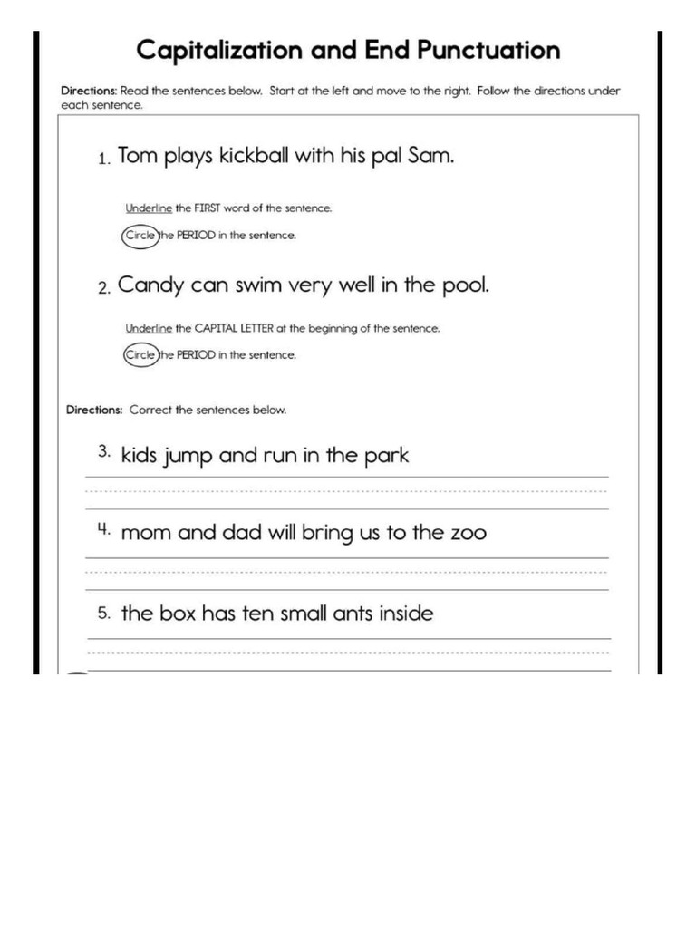 Capitalization and Punctuation - Juana | PDF
