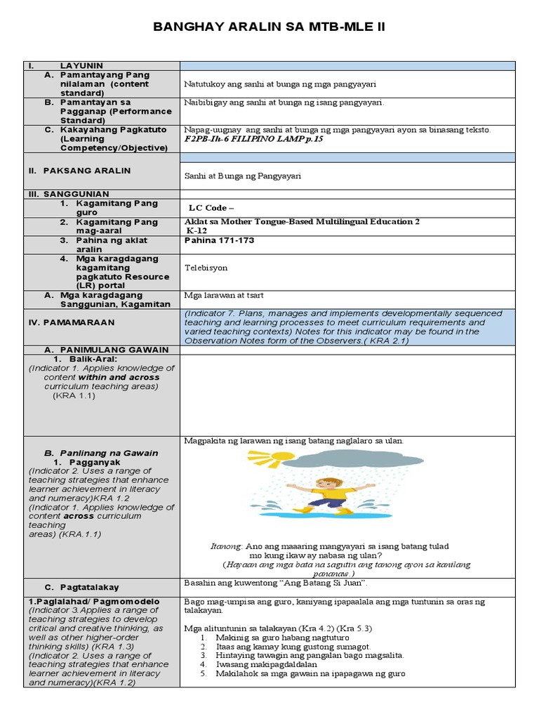 COT MTB2 Sanhi at Bunga | PDF