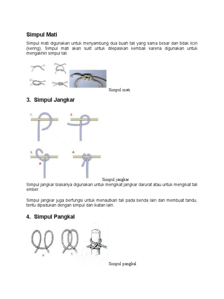 Macam-Macam Simpul | PDF