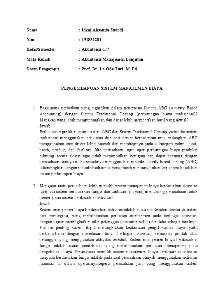 TGS 11 Aml - Idzni Ahsanita Suardi - 191831201 | PDF