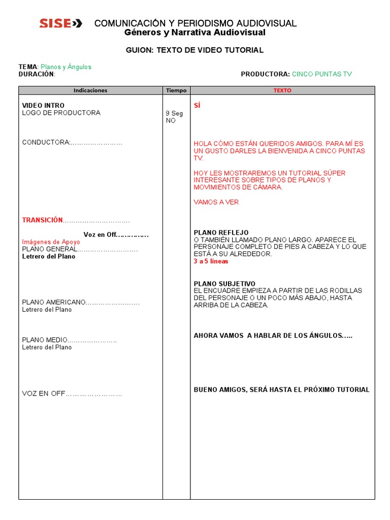 Muestra Guion Tutorial EA1 | PDF