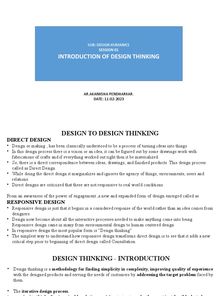 A Design Thinking Process and Action Plan for Developing a Modular ...