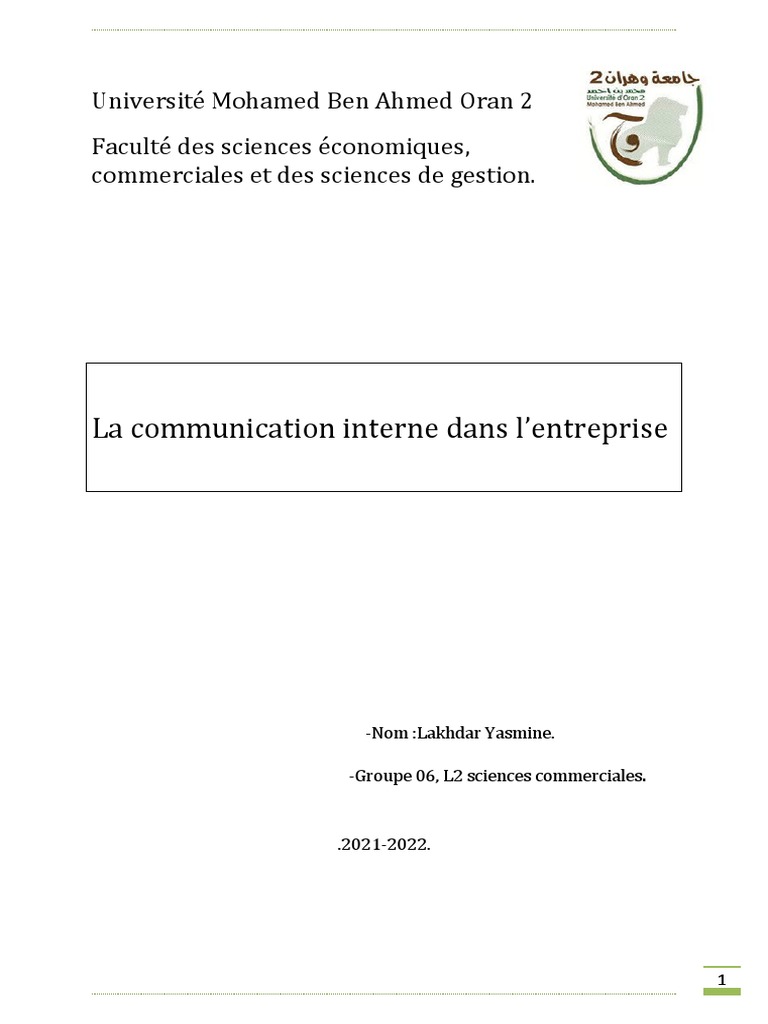Gestion Com | PDF | la communication | Business