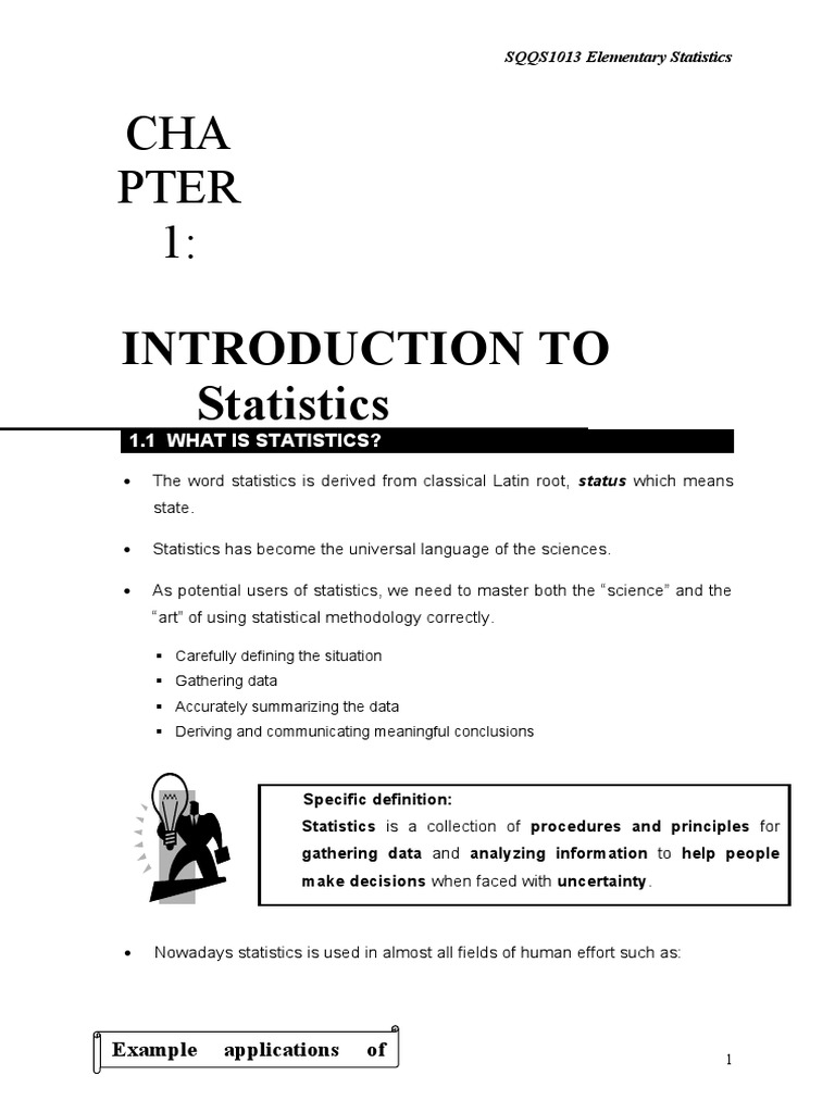 Chapter 1 | PDF | Level Of Measurement | Statistics