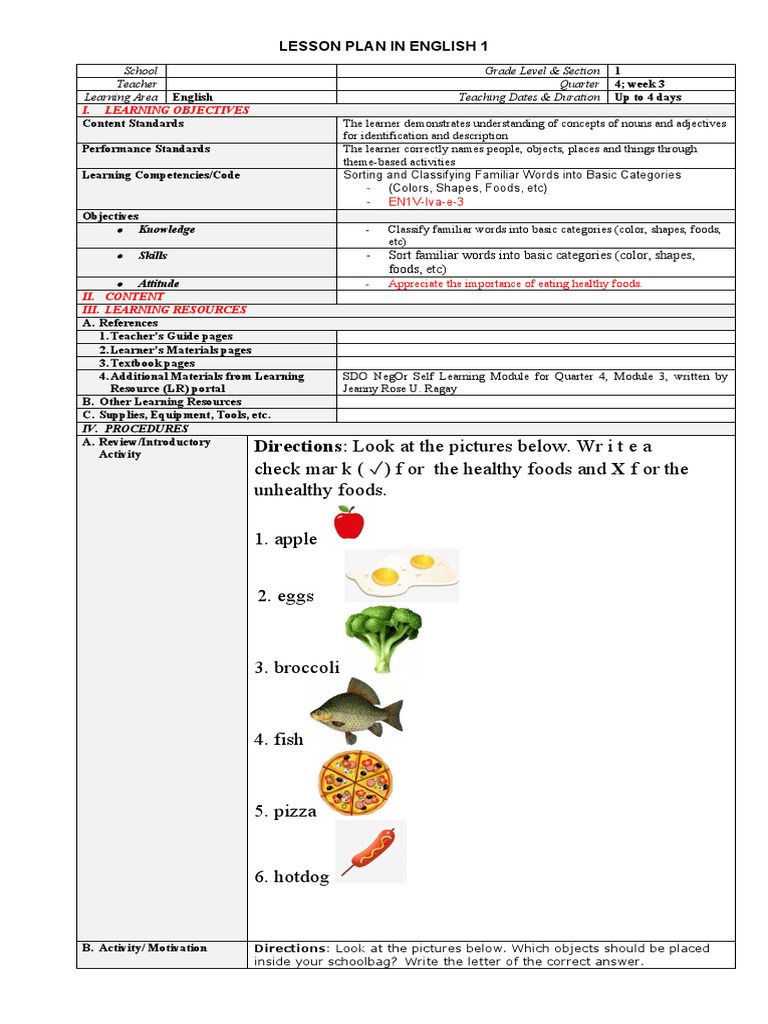 English 1 - Quarter 4 - Week 3 | PDF | Learning | Shape