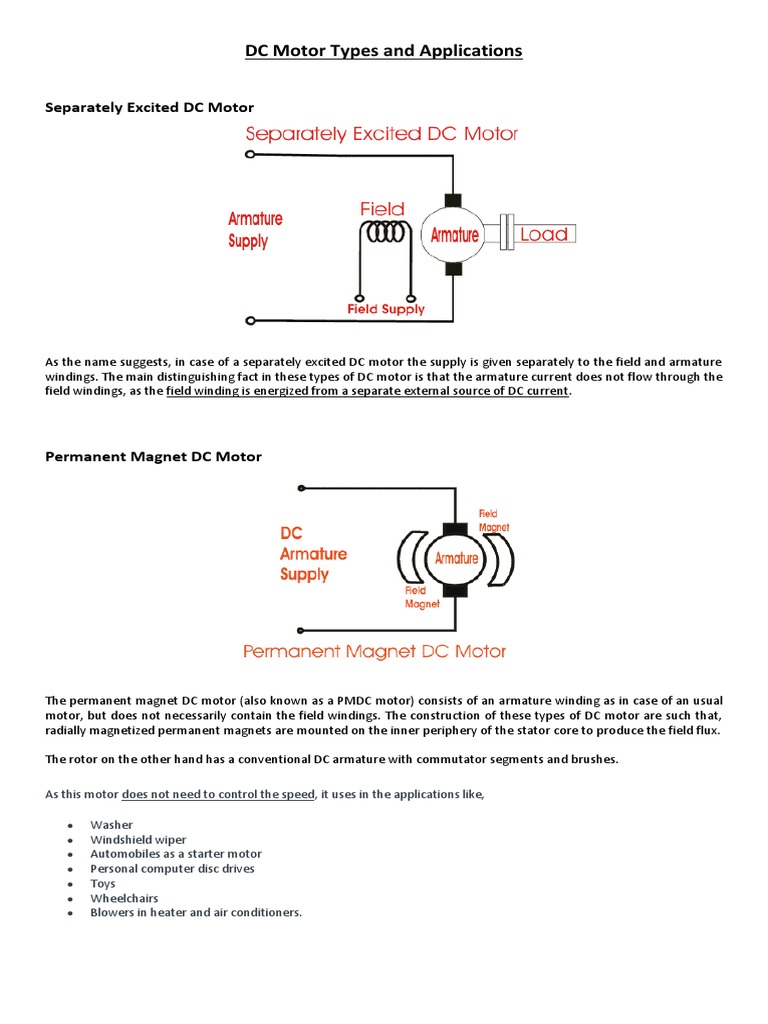 Types of DC Motors | PDF | Electric Motor | Electrodynamics