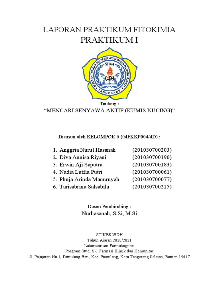 Laporan Praktikum Fitokimia | PDF
