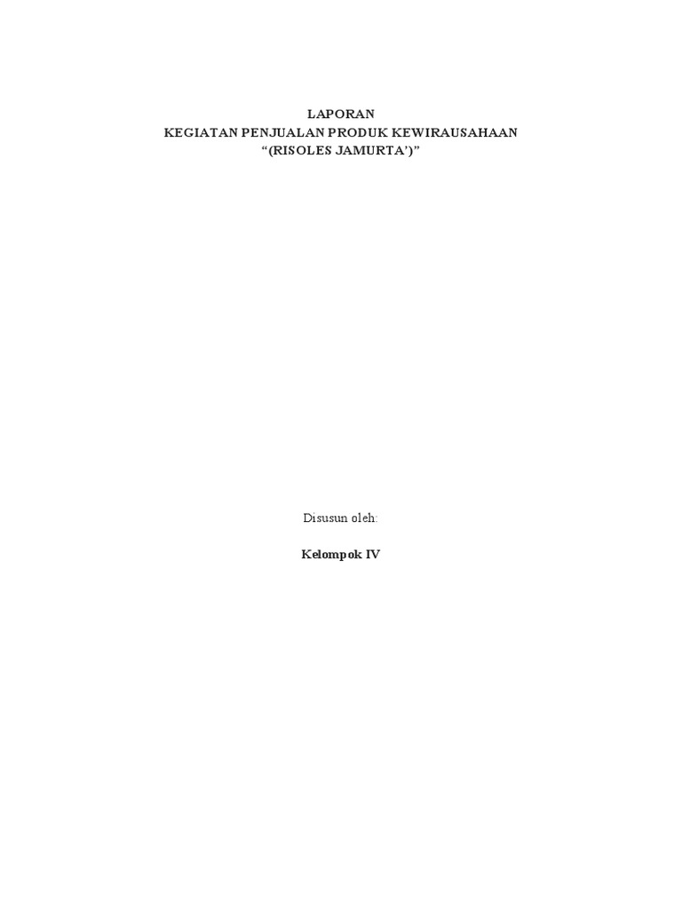 Contoh Laporan KWU | PDF