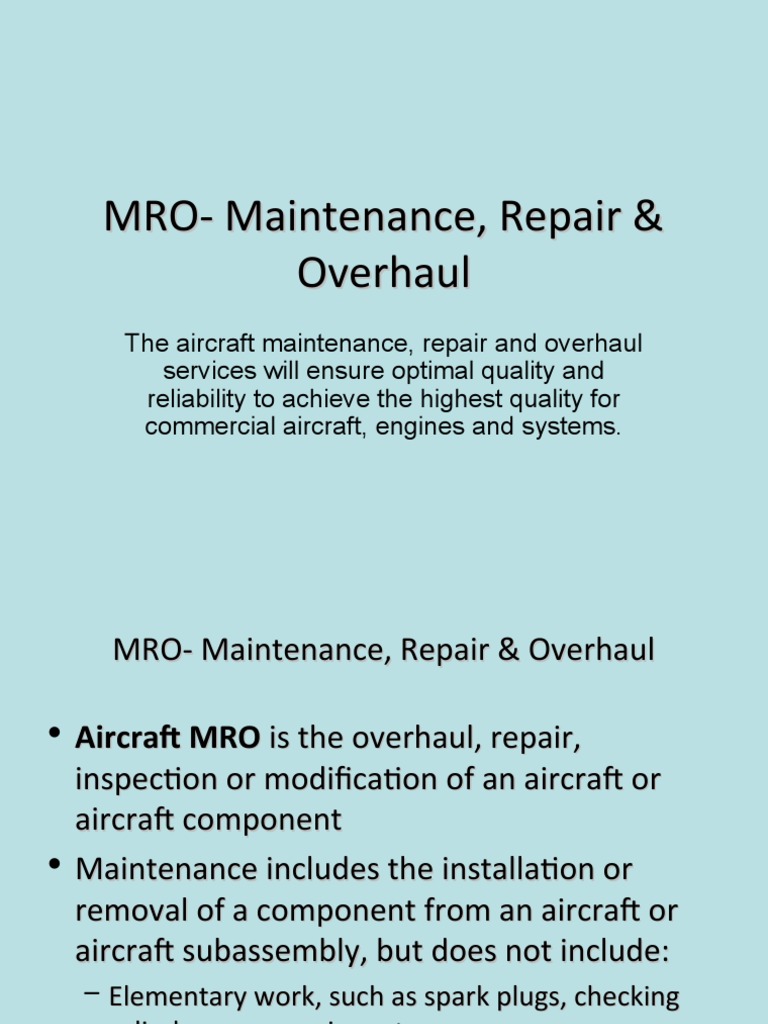 Aircraft MRO Essentials | PDF | Aviation | Aircraft