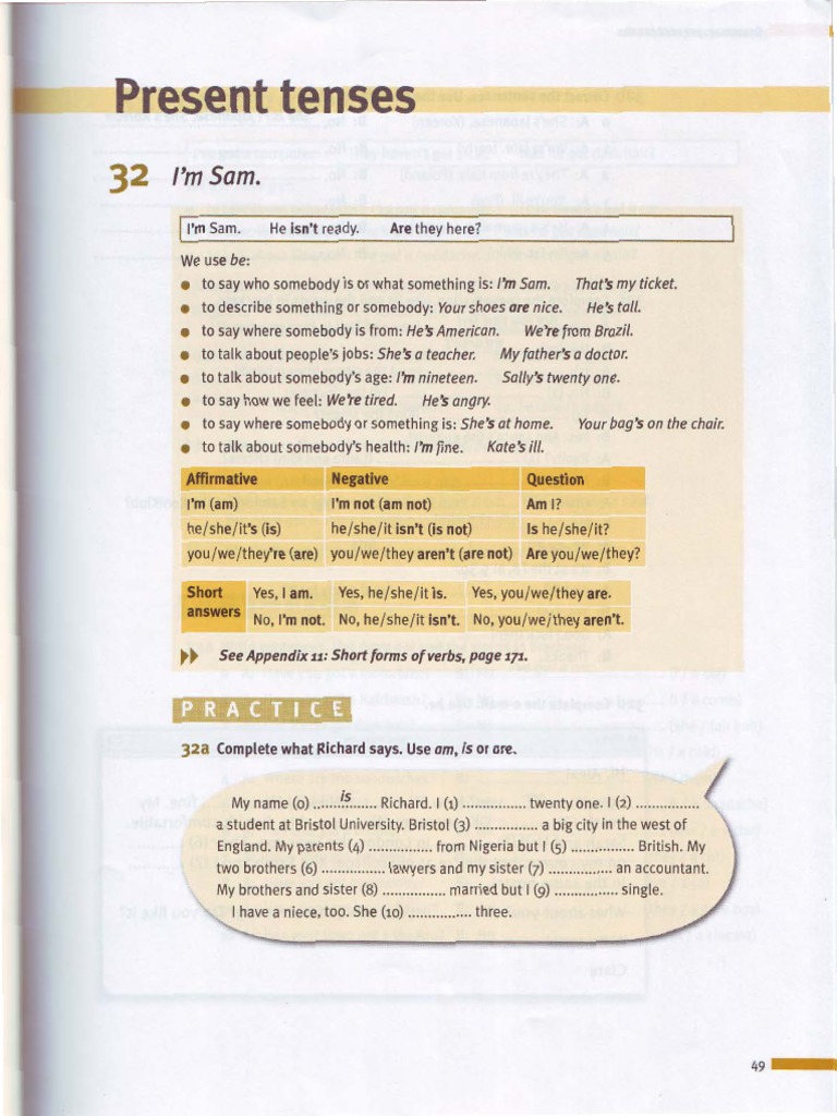 A Guide to Using Present Tenses in English | PDF | Linguistic Typology ...