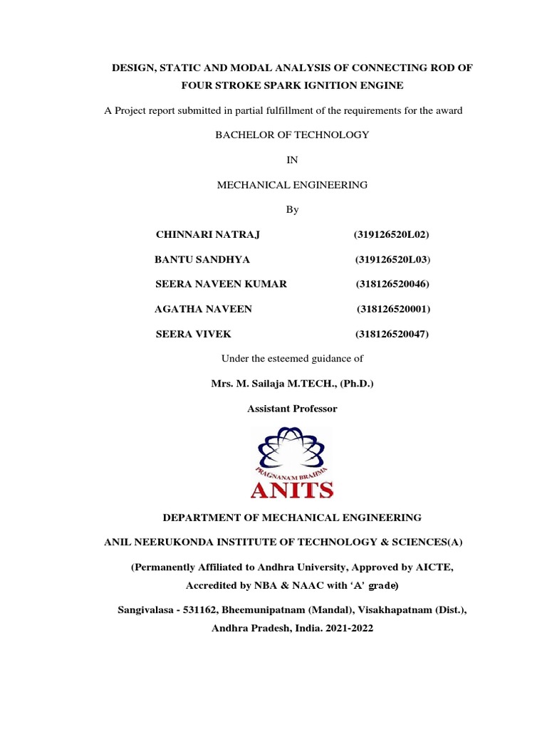 A Project Report Submitted in Partial Fulfillment of The Requirements For The Award Bachelor of ...