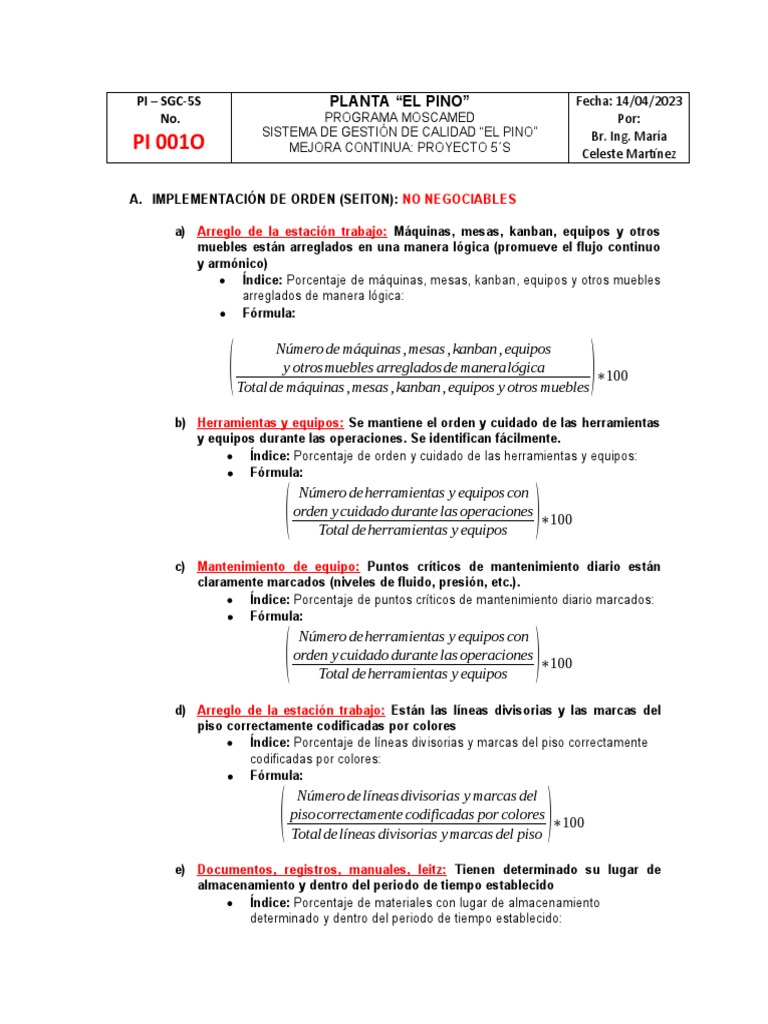 Plan - Directrices - Orden | PDF