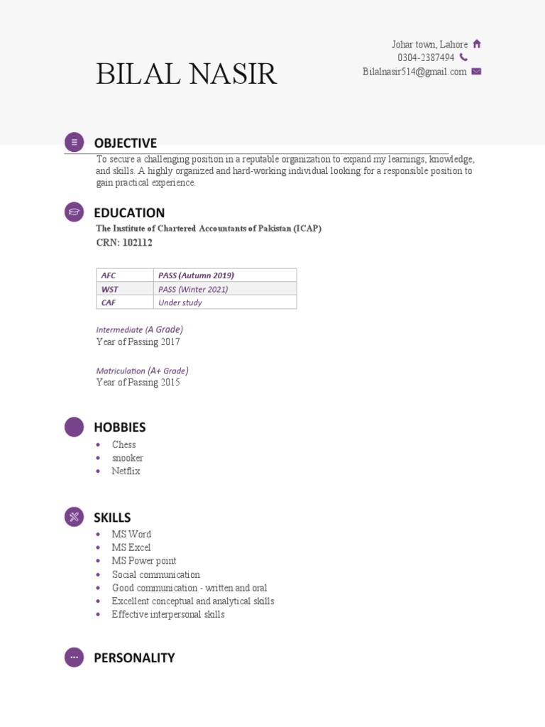 Bilal CV Call Center | PDF
