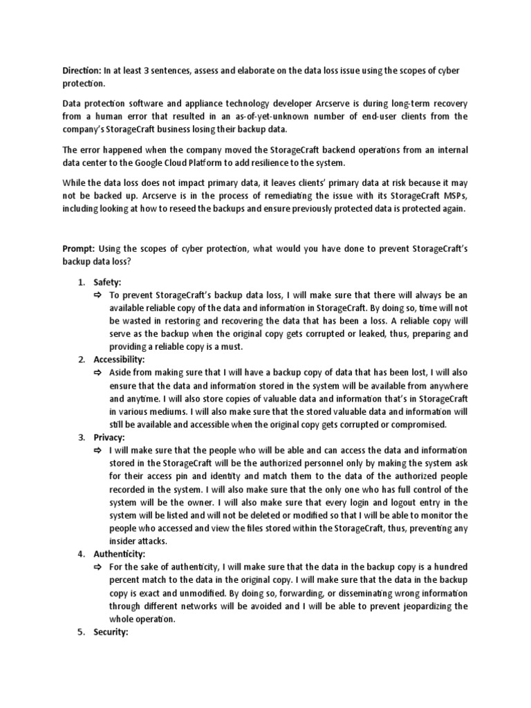 06 Quiz 1 | PDF | Backup | Security