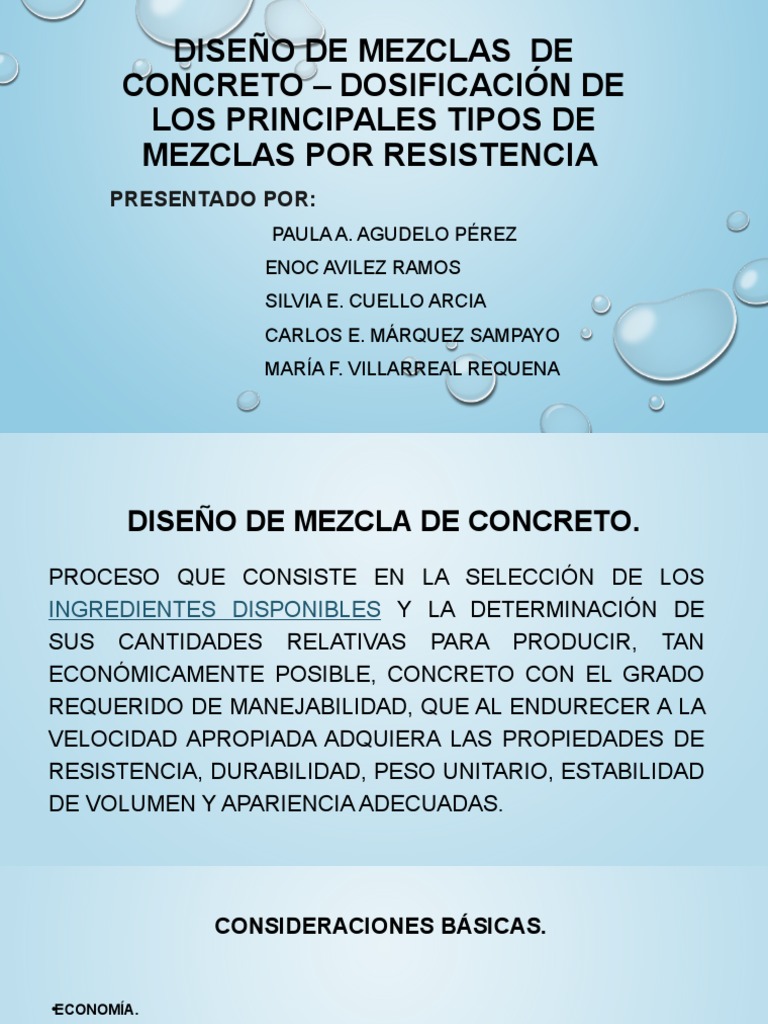 Diseño de Mezclas de Concreto (1) | PDF | Hormigón | Cemento