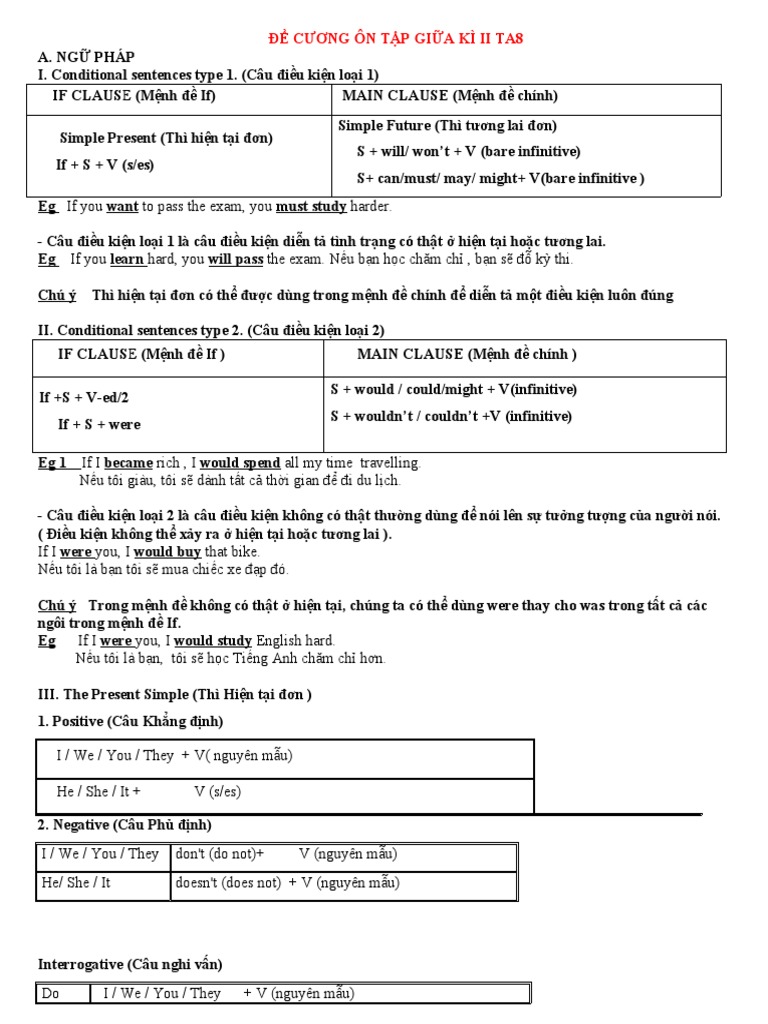 De Thi Giua Hoc Ki 2 Tieng Anh 8 | PDF