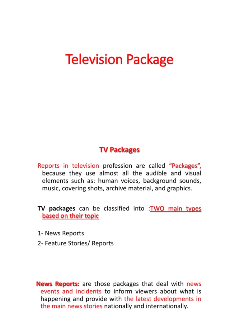 TV Package Components | PDF | News