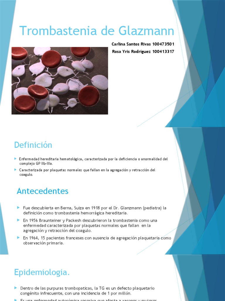 Trombastenia de Glazmann | PDF | Plaqueta | Coagulación