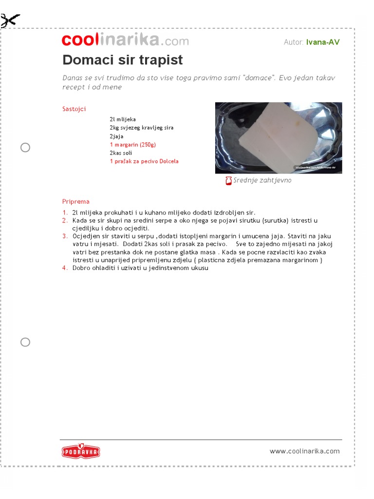 domaci-sir-trapist | PDF